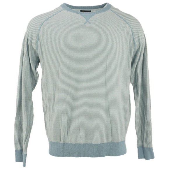 Wallin & Bros | Sweaters | Nwot Wallin Bros Mens Xl Light Blue White 0 Cotton Knit Feeder Stripe ...